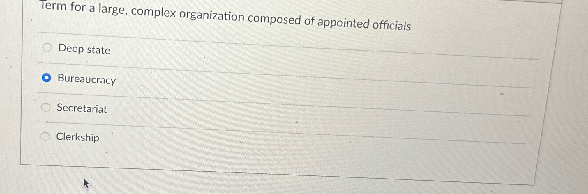 Solved Term for a large, complex organization composed of | Chegg.com