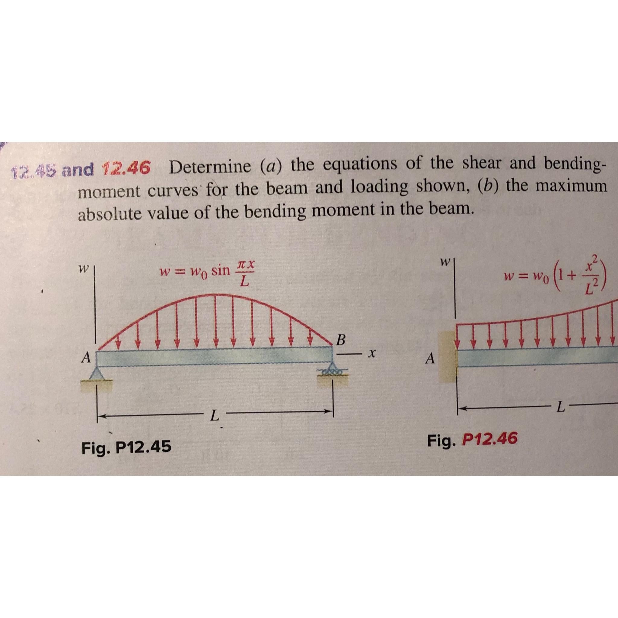 Solved 12.46 ﻿Determine \( (a) \) ﻿the equations of the | Chegg.com