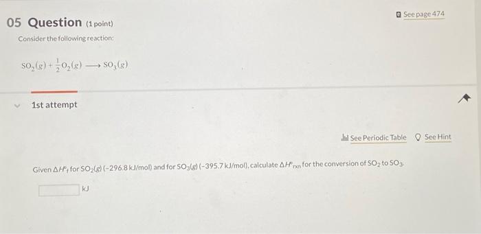 Solved 05 Question (1 point) Consider the following | Chegg.com