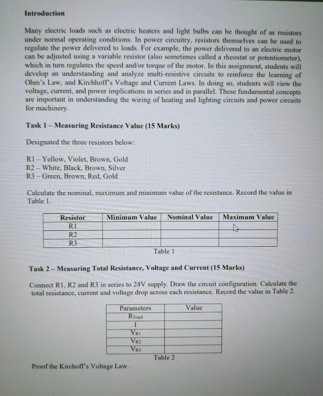 Solved Introduction Many electric loads such as electric | Chegg.com