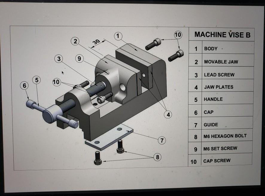 Solved Assignment 5 (sheet 1 of 2) Machine Vise B The | Chegg.com