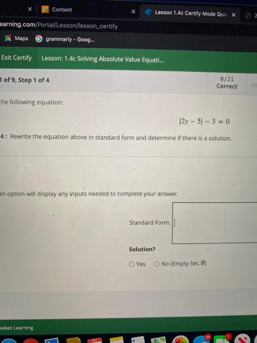 Solved Content х Lesson 1.4c Certify Mode Que: X 2 | Chegg.com