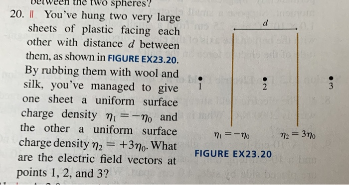 Solved two spheres ? 20. II You've hung two very large | Chegg.com