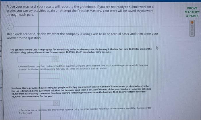 Prove your mastery! your results will report to the | Chegg.com