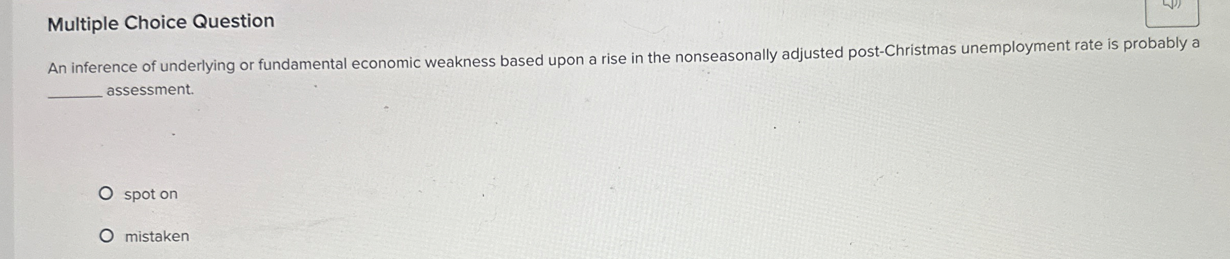 Solved Multiple Choice QuestionAn inference of underlying or | Chegg.com