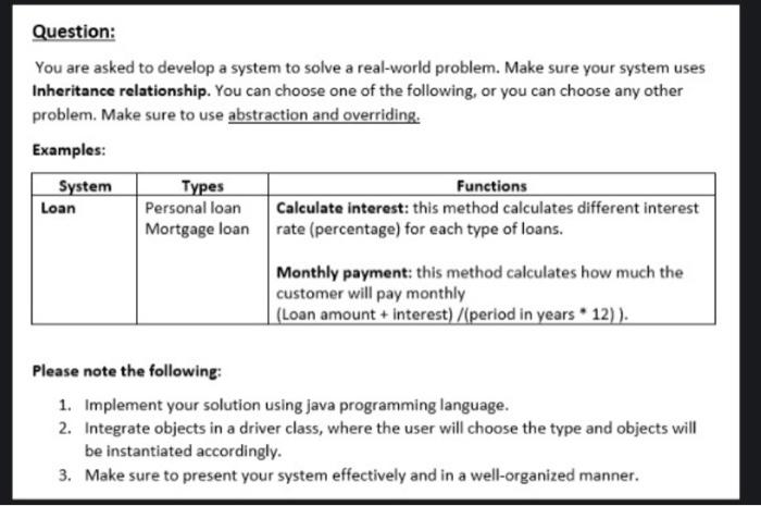 Solved Question: You are asked to develop a system to solve | Chegg.com