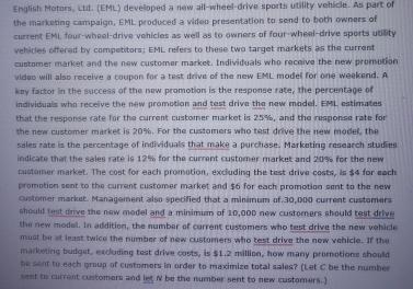 Solved English Motors, Ltit. (EML) ﻿developed a new | Chegg.com