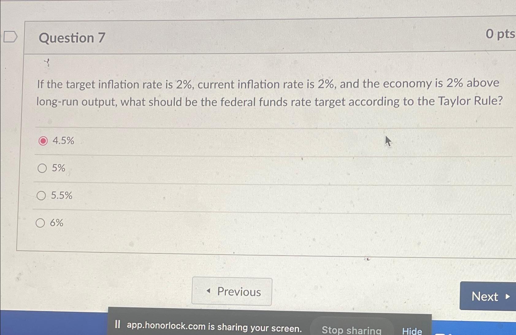 Solved Question 7OptsIf the target inflation rate is 2%, | Chegg.com