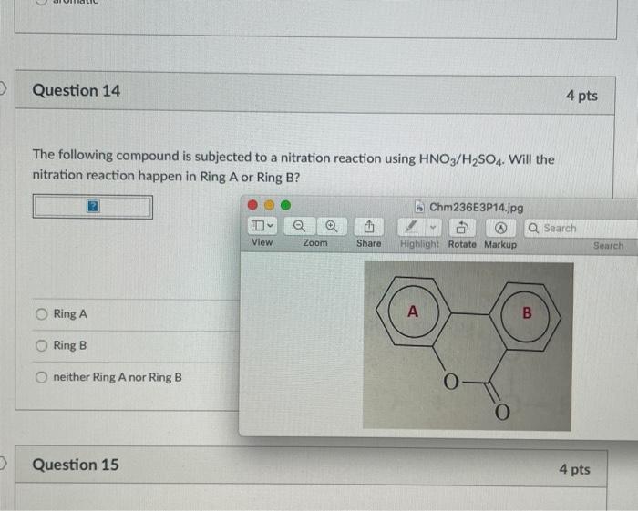 Solved The following compound is subjected to a nitration | Chegg.com