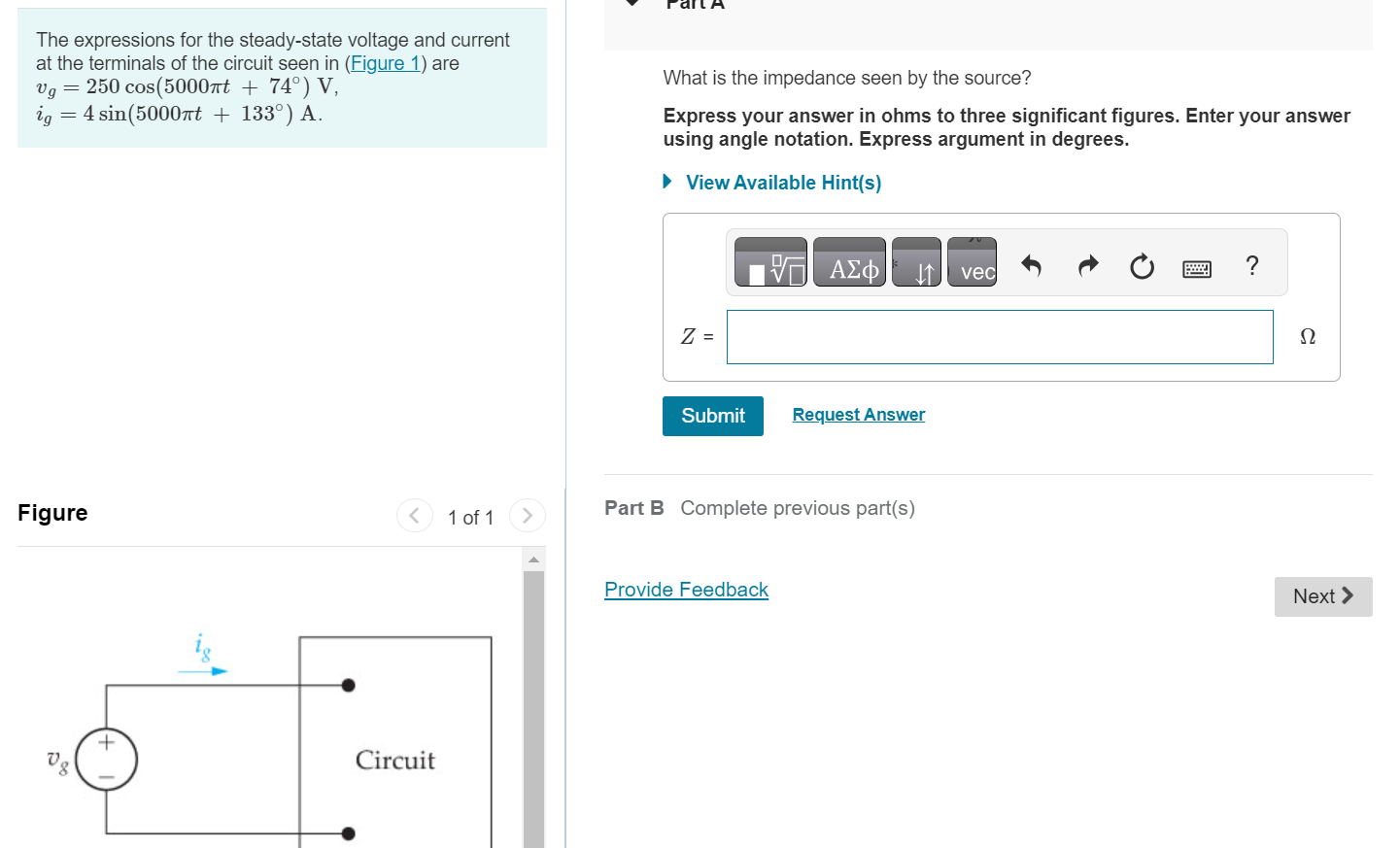 Solved The Expressions For The Steady State Voltage And