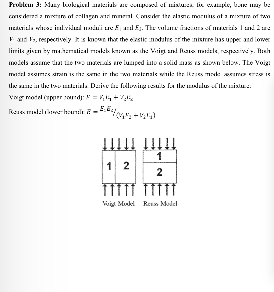 Problem 3: Many biological materials are composed of | Chegg.com