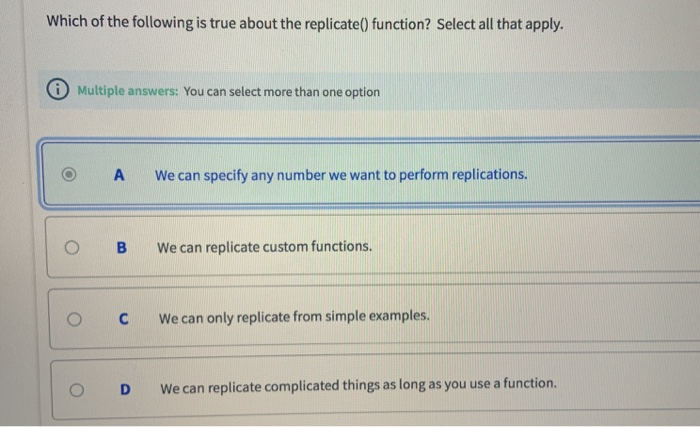 Solved Which of the following is true about the replicate() | Chegg.com