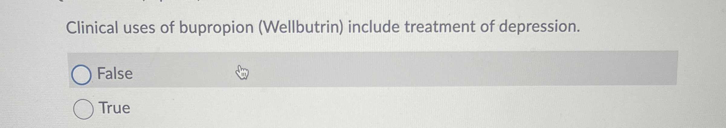 Solved Clinical uses of bupropion (Wellbutrin) ﻿include | Chegg.com
