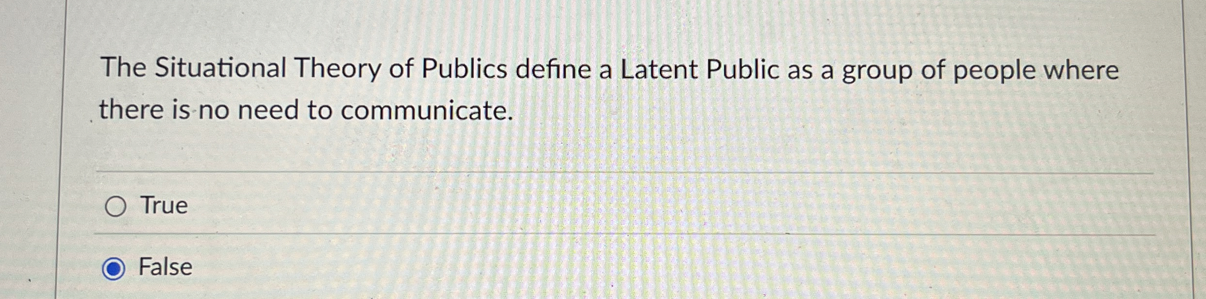 Solved The Situational Theory of Publics define a Latent | Chegg.com