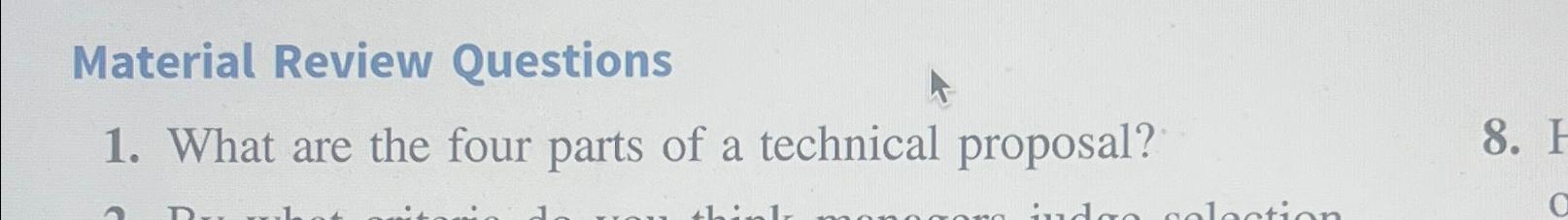 Solved Material Review Questionswhat Are The Four Parts Of A