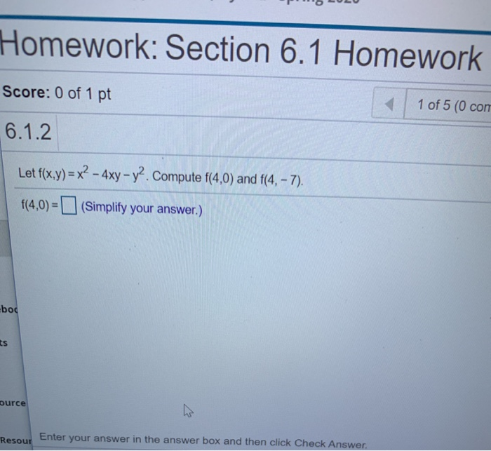 Solved Homework Section 6 1 Homework Score 0 Of 1 Pt 6 1 2
