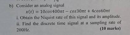 Solved Consider an analog signal | Chegg.com