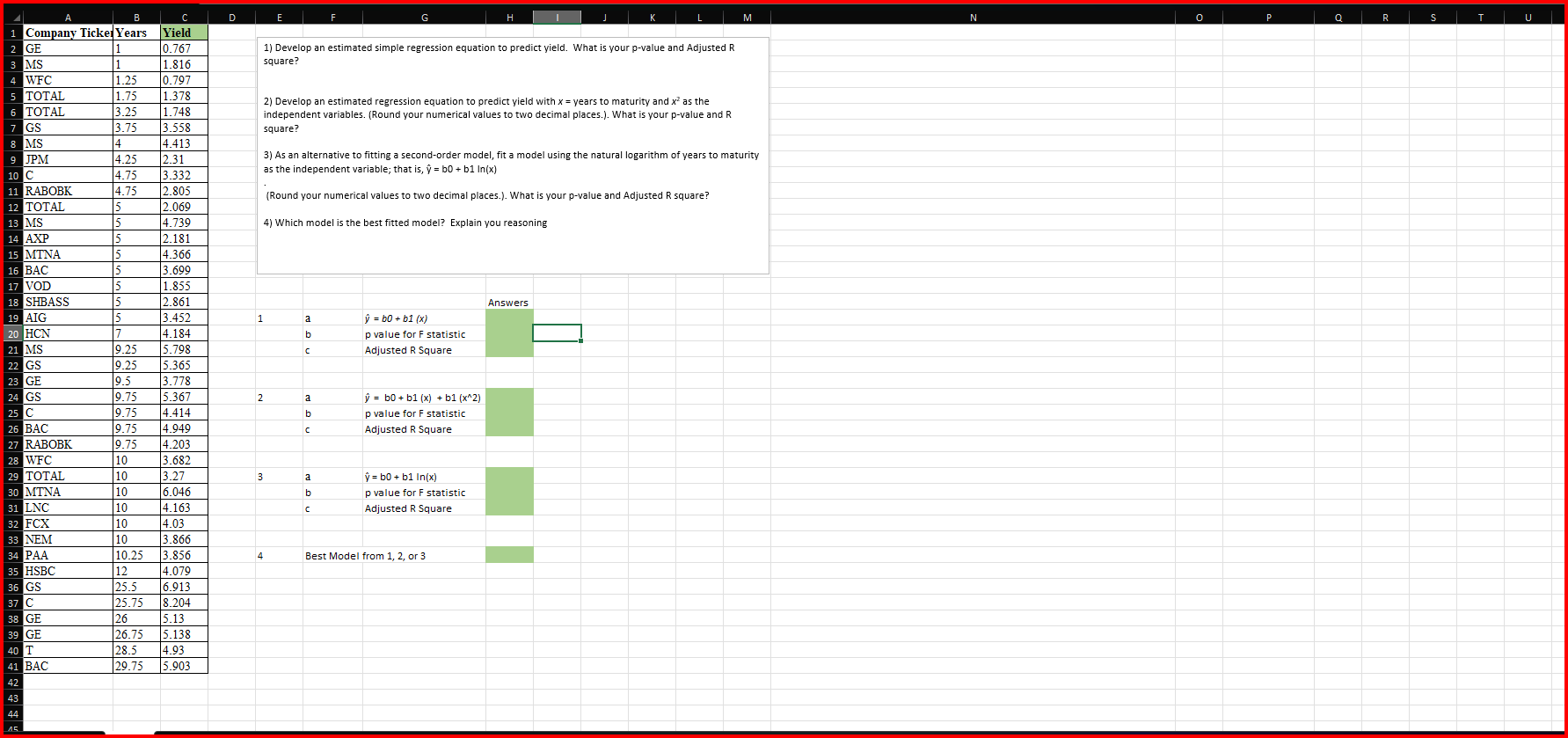 1) ﻿Develop an estimated simple regression equation | Chegg.com