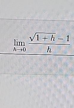 Solved limh→01+h2-1h | Chegg.com