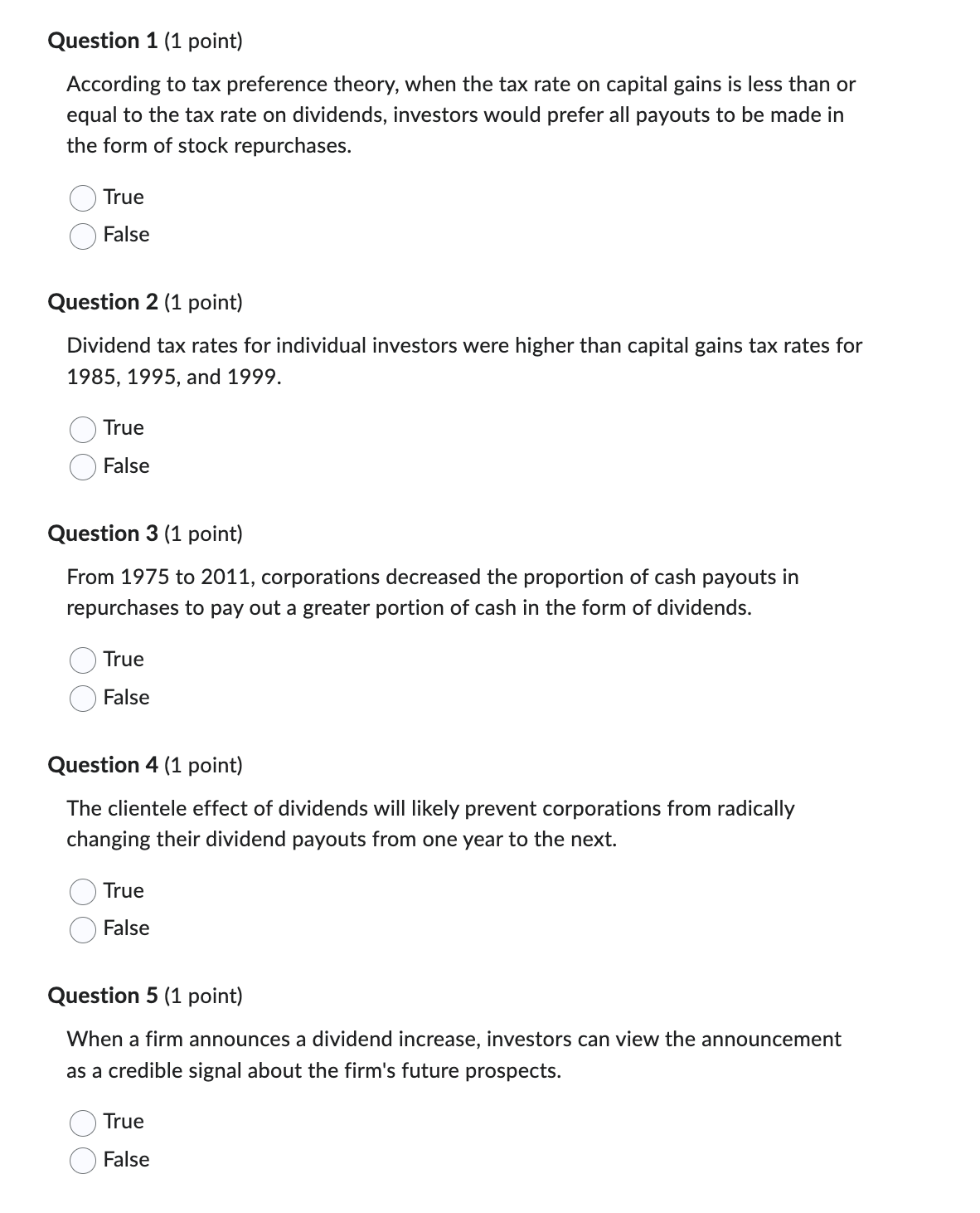 Solved Answer all 5 ﻿questions please. Question 1 (1 | Chegg.com
