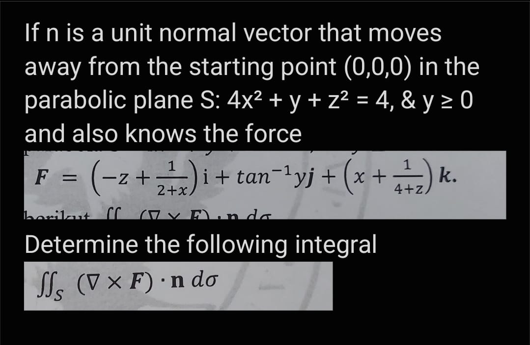 Solved If n ﻿is a unit normal vector that movesaway from the | Chegg.com