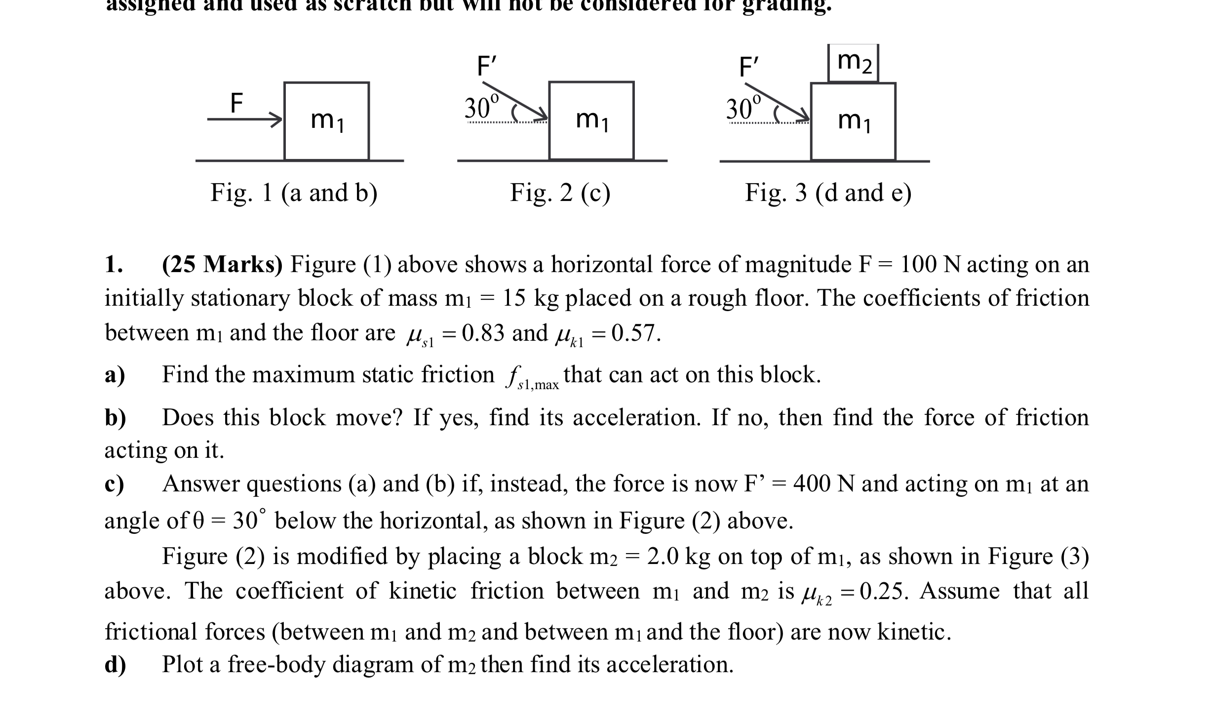 Solved (25 ﻿Marks) ﻿Figure (1) ﻿above shows a horizontal | Chegg.com