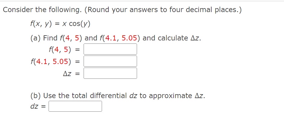 Solved Consider the following. (Round your answers to four | Chegg.com