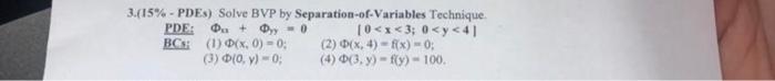Solved 3.(15% - PDE) Solve BVP by Separation-of-Variables | Chegg.com