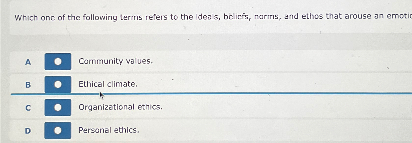 Solved Which one of the following terms refers to the | Chegg.com