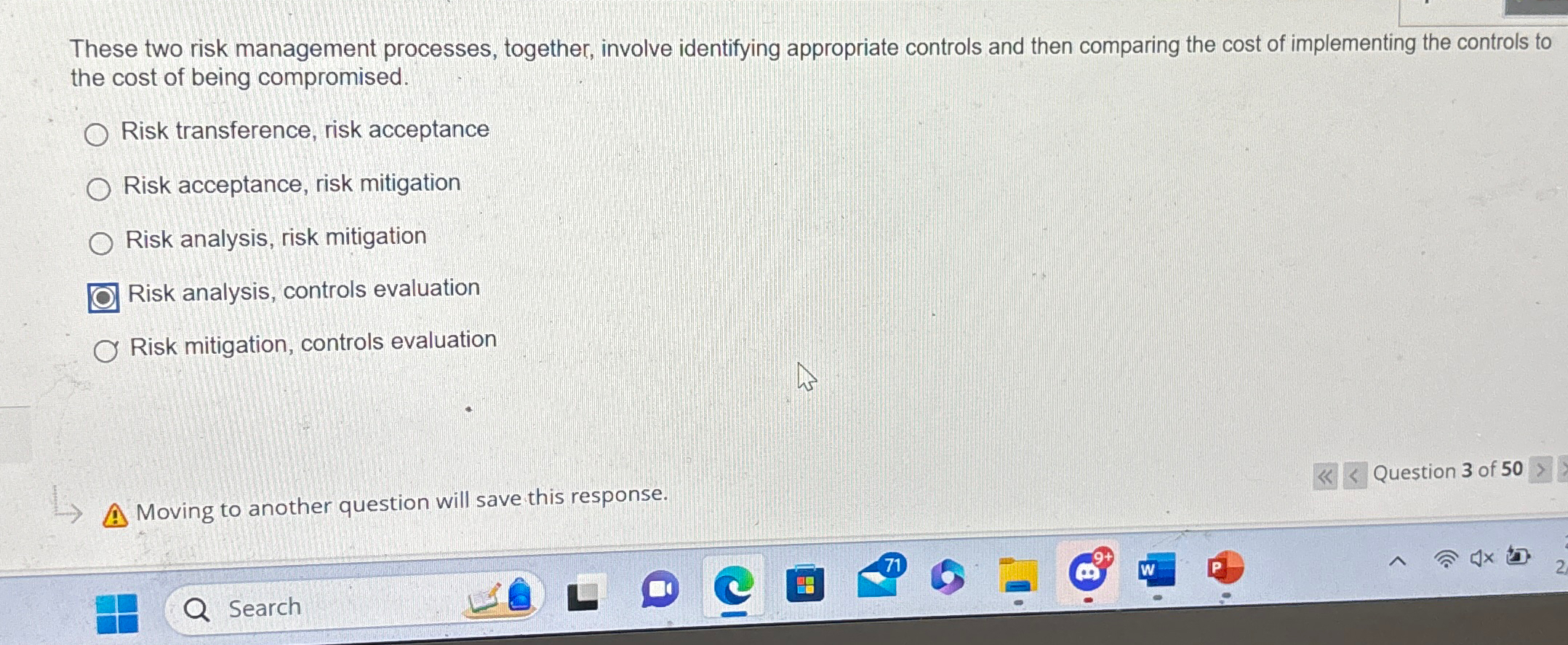 Solved These two risk management processes, together, | Chegg.com