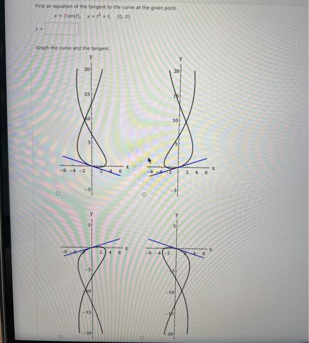 Solved Find an equation of the tangent to the curve at the | Chegg.com
