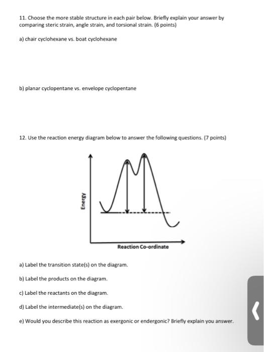 Solved 11. Choose the more stable structure in each pair | Chegg.com