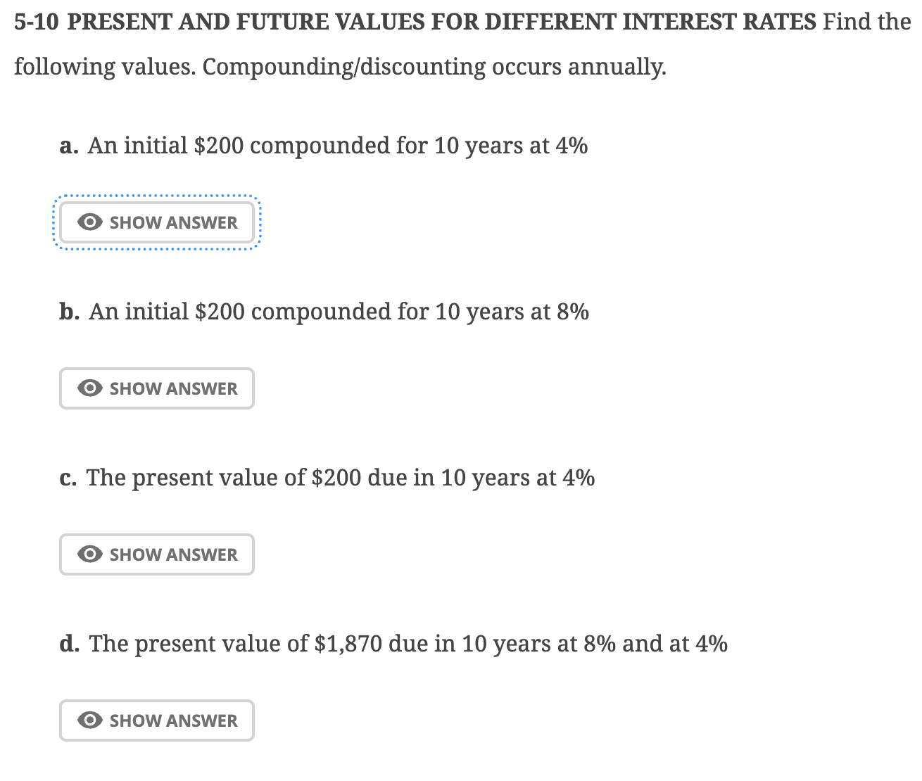 Solved Answer the following Finance question, using excel, | Chegg.com