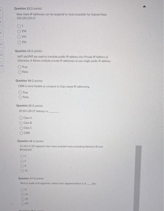 Solved How many ip addresses can be assigned to hosts | Chegg.com