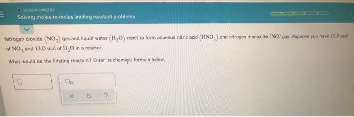 Solved STOICHIOMETRY Solving moles-to-moles limiting | Chegg.com