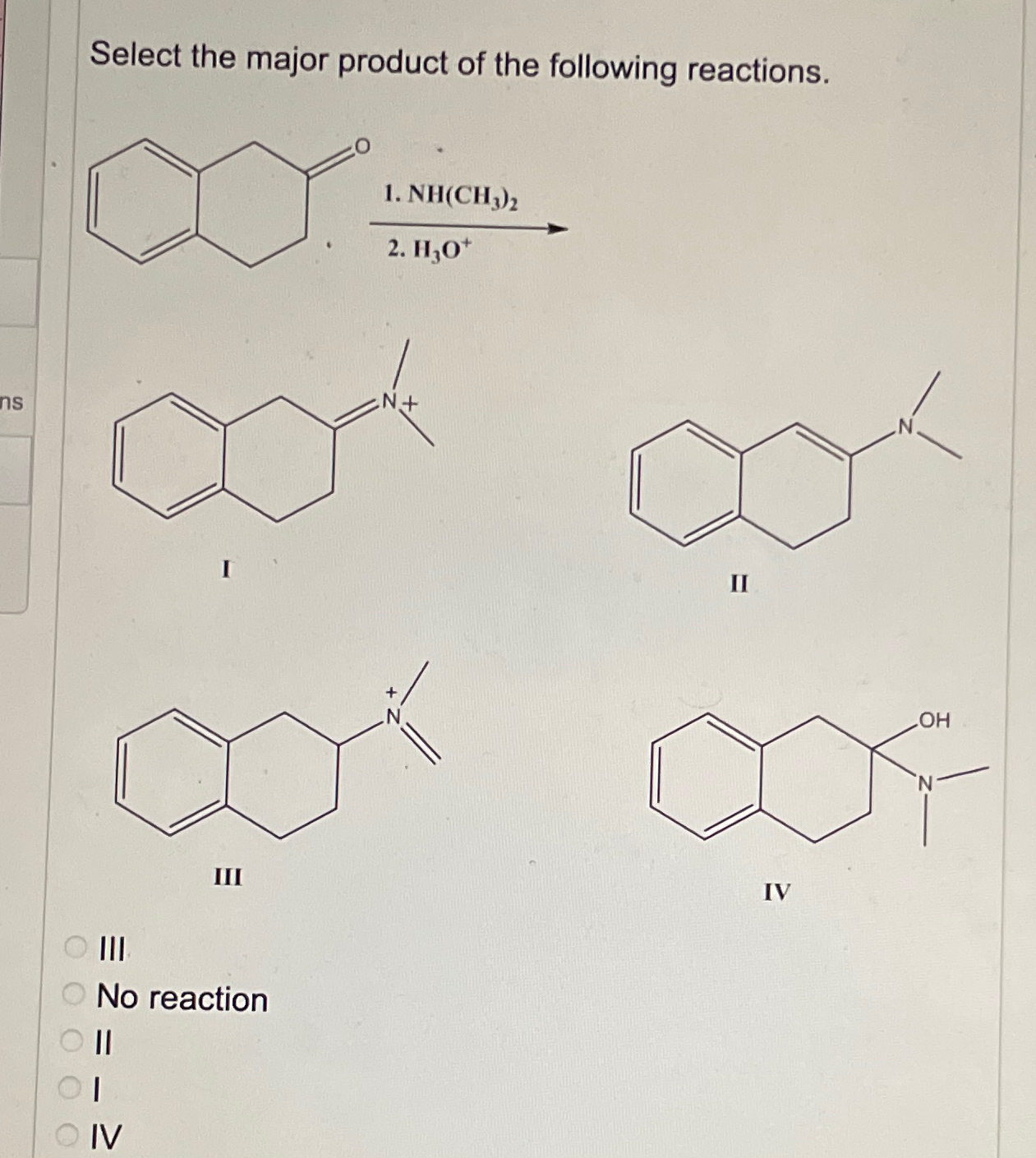 Solved Select the major product of the following reactions. | Chegg.com