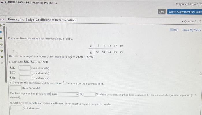 Solved nent: BUSI 230 - 14.3 Practice Problems Assignment | Chegg.com