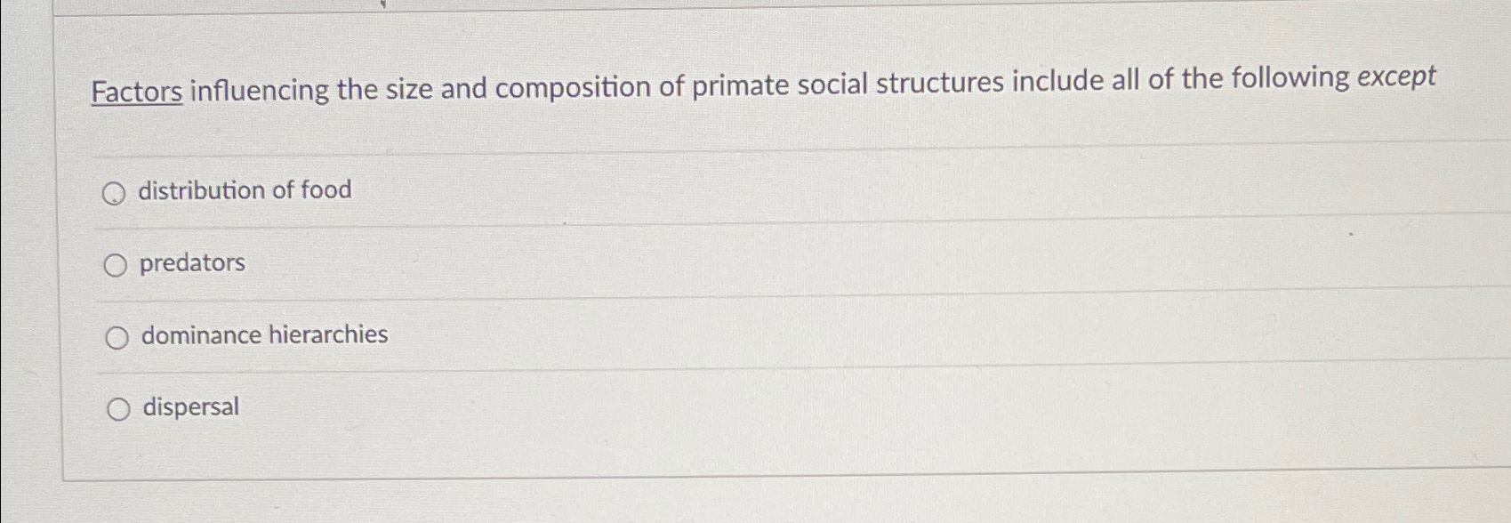 Solved Factors influencing the size and composition of | Chegg.com