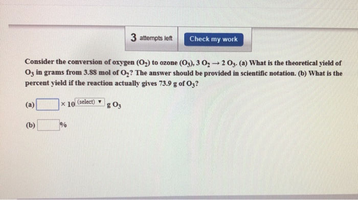 Solved 3 attempts left Check my work Consider the conversion | Chegg.com