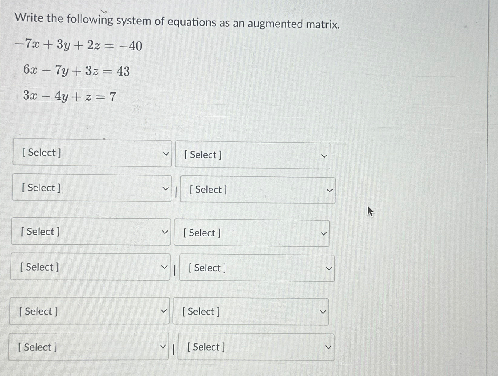Solved Write the following system of equations as an | Chegg.com
