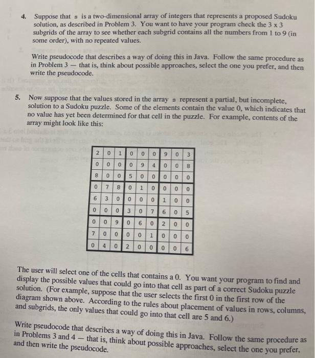 Solved 4. Suppose that s is a two-dimensional array of | Chegg.com
