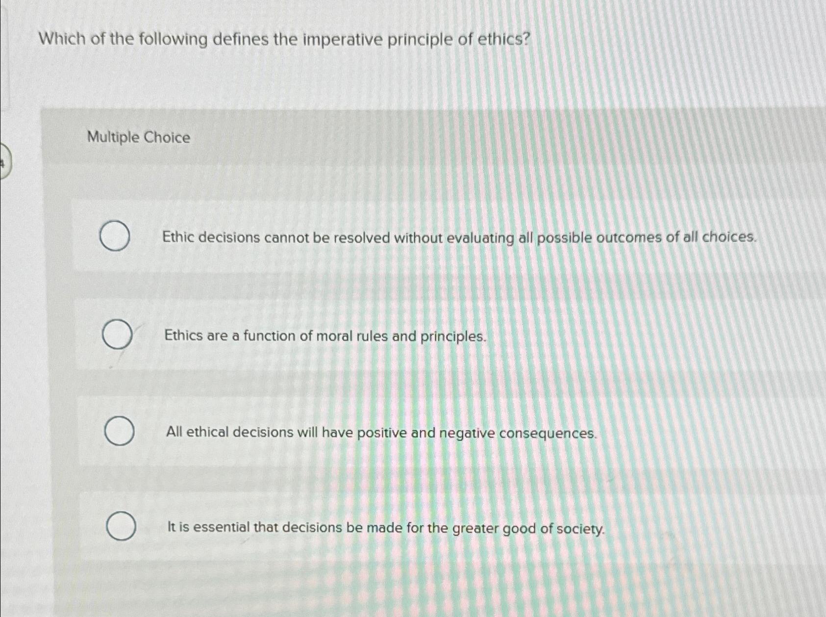 Solved Which of the following defines the imperative | Chegg.com