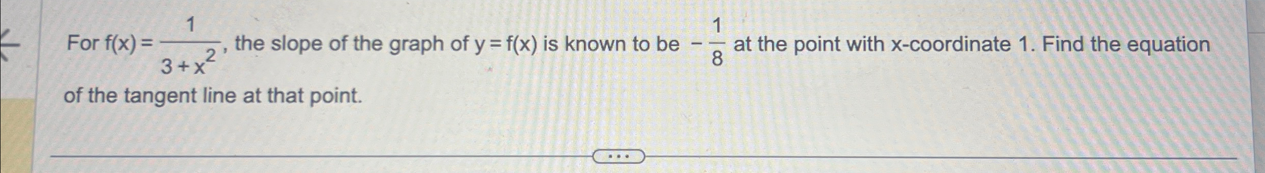 Solved For f(x)=13+x2, ﻿the slope of the graph of y=f(x) ﻿is | Chegg.com