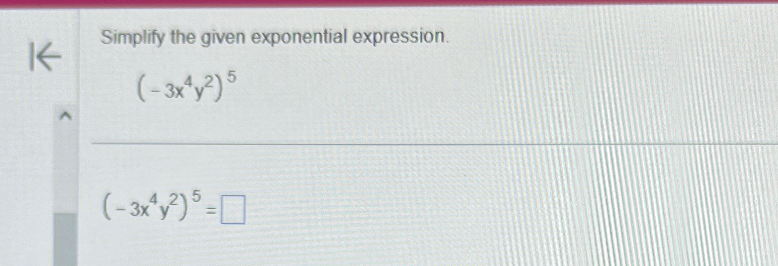 Solved Simplify the given exponential | Chegg.com