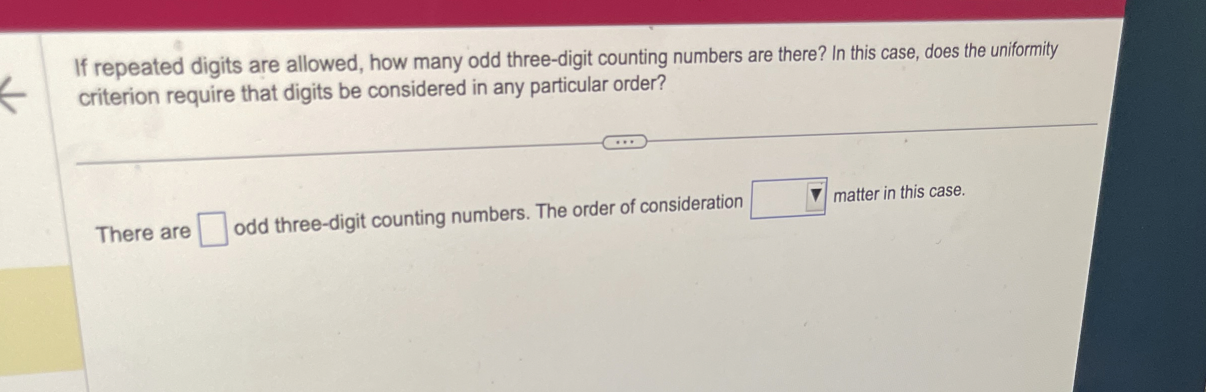 Solved If repeated digits are allowed, how many odd | Chegg.com