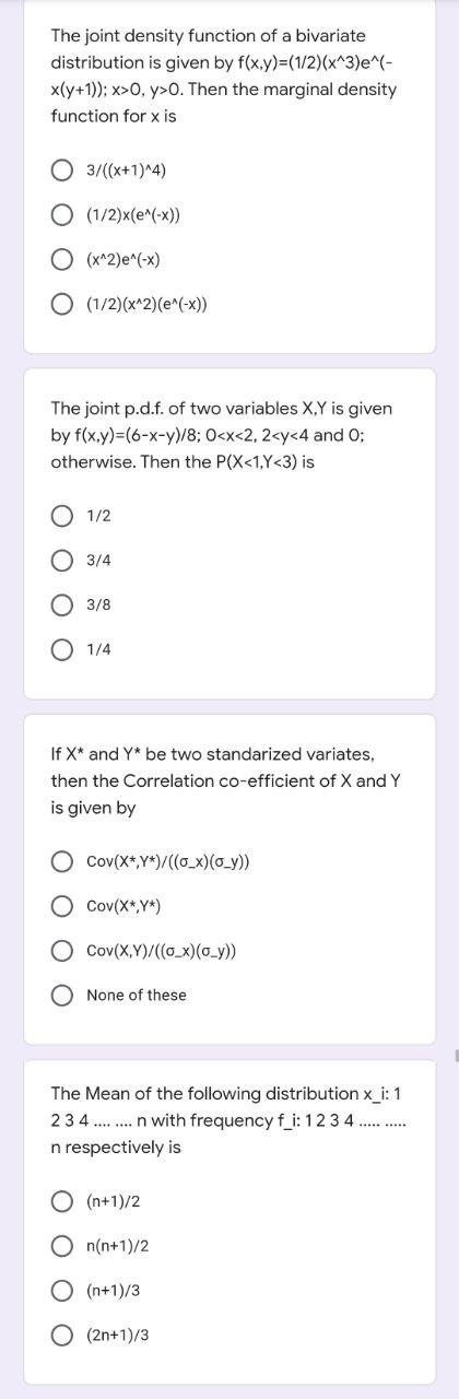 Solved The joint density function of a bivariate | Chegg.com