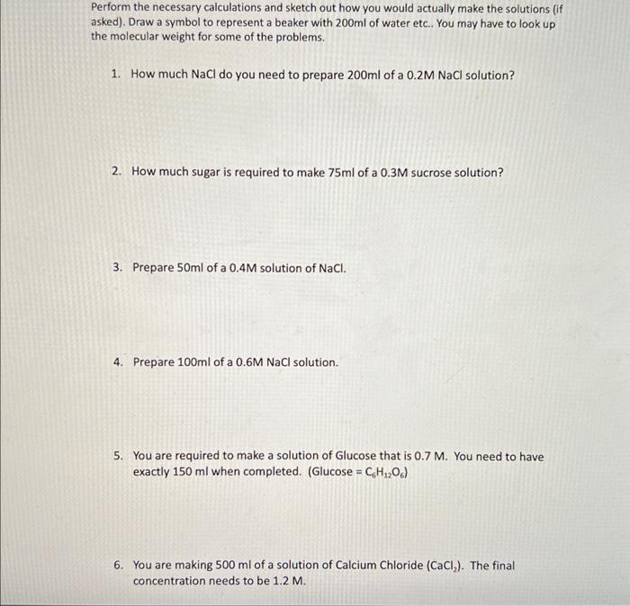[Solved]: Preparing Chemical Solutions: Molarity Lab experi