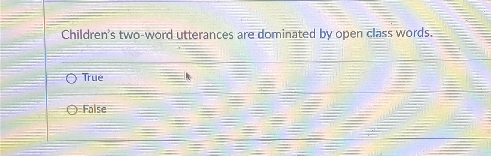Solved Children's two-word utterances are dominated by open | Chegg.com