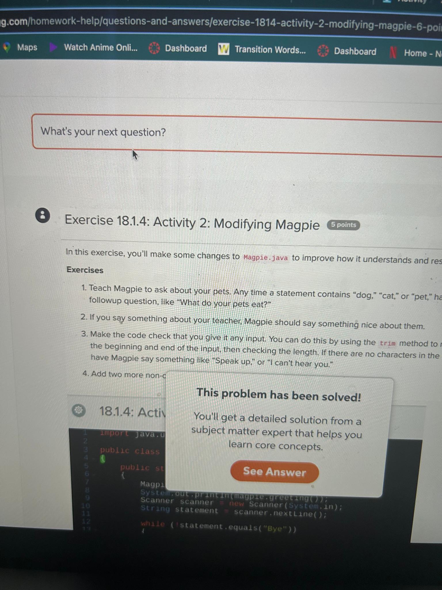 Solved Question | Chegg.com