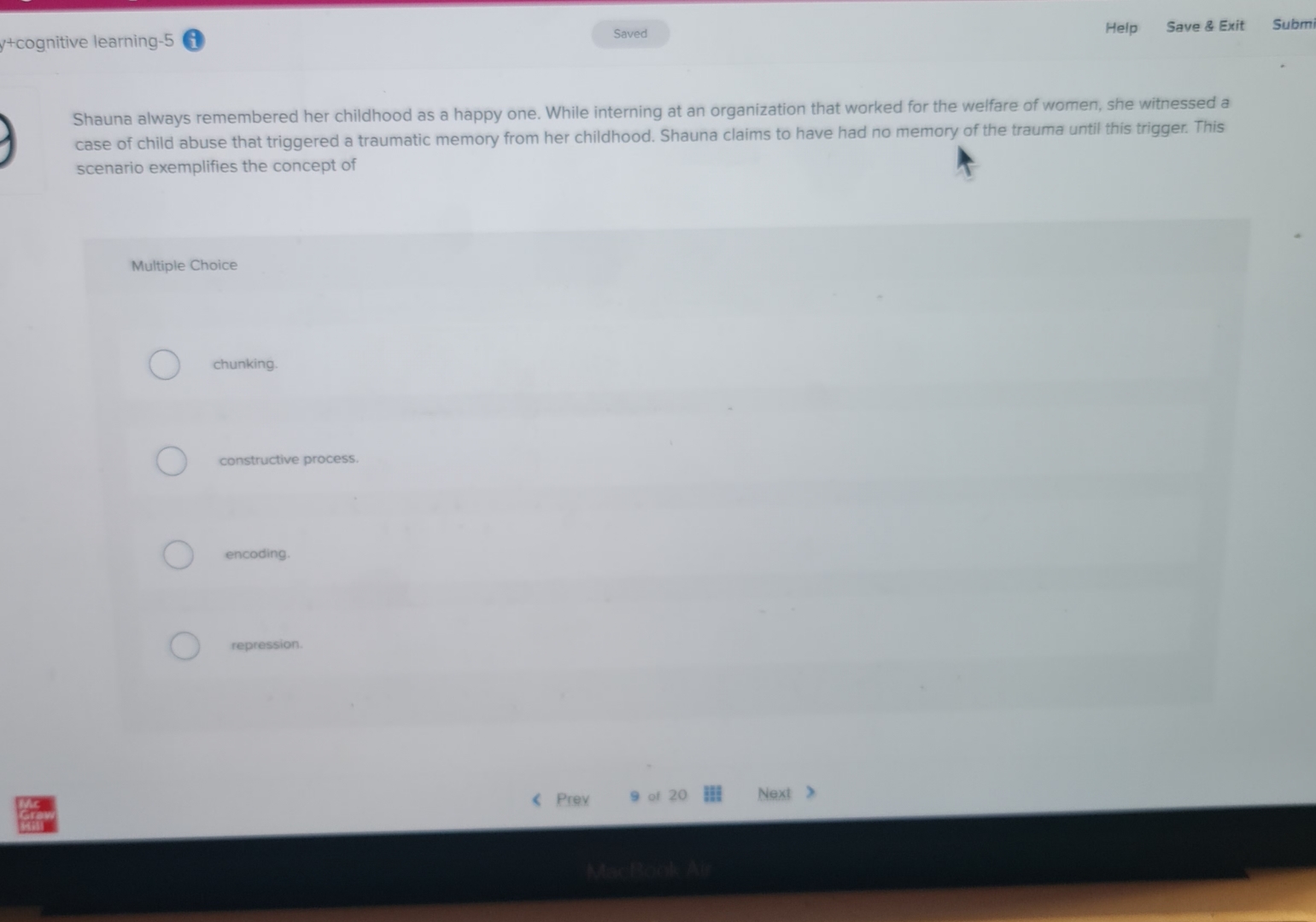 Solved y+ ﻿cognitive learning-5SavedHelpSave & | Chegg.com